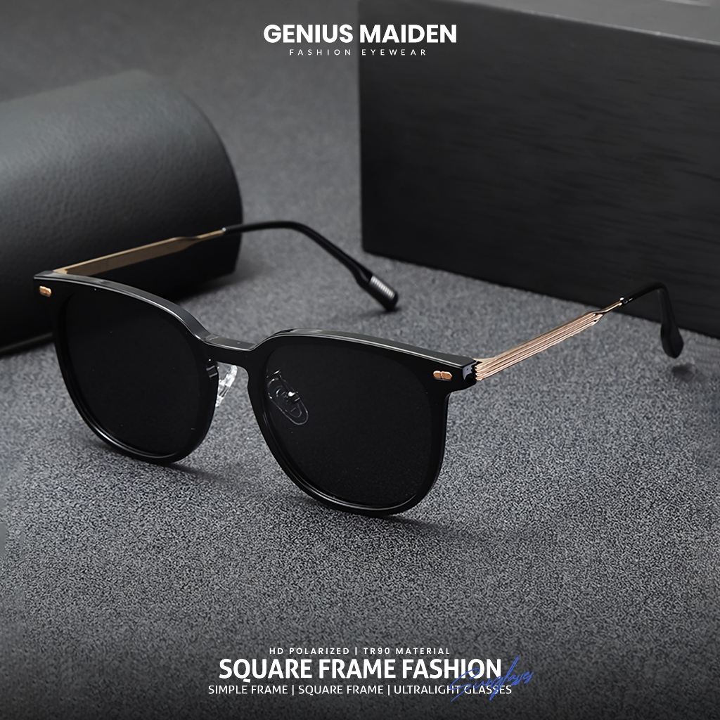 Jual Genius Maiden Kacamata Hitam Sunglasses Anti Uv 400 Bisa Minus Fashion Style Pria Wanita ...