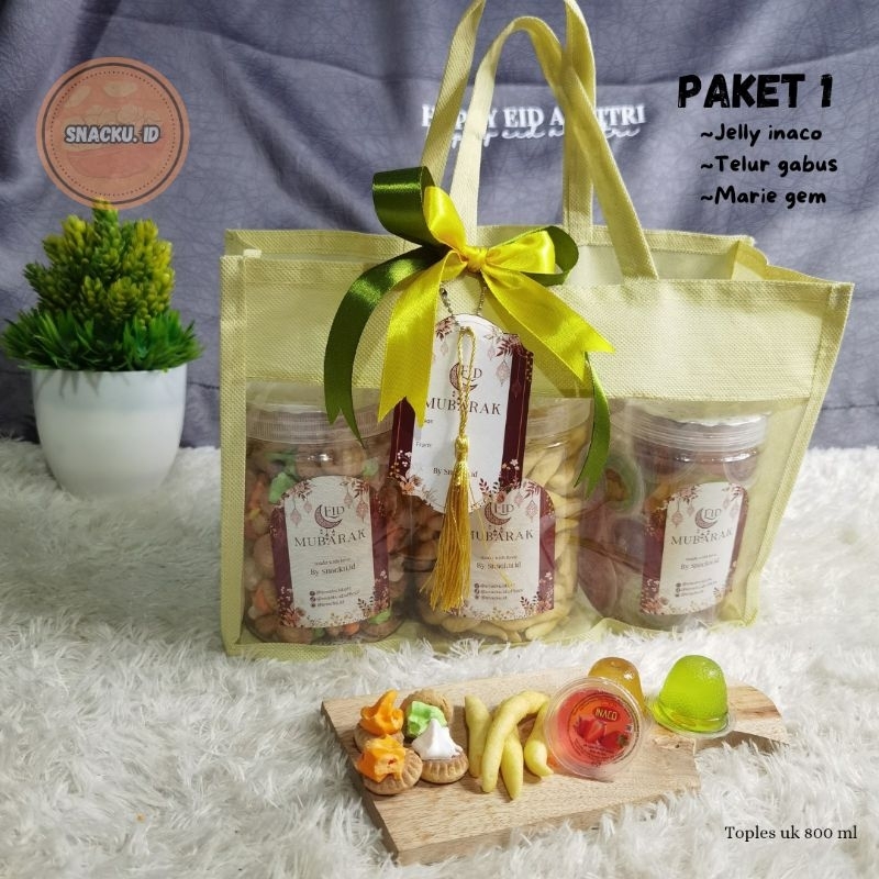 Jual Hampers cream bag snack lebaran/ parcel snack lebaran/ kue kering ...