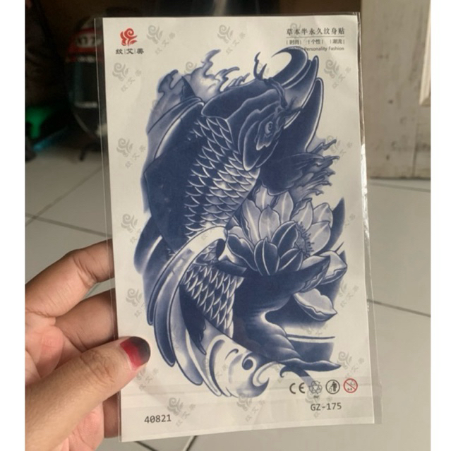 Jual Tato Fruit Ink Besar Model Ikan Koi (Bonus 2 basic kecil random ...