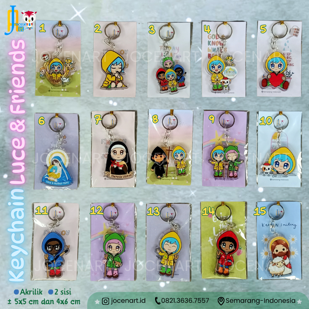 Jual Gantungan kunci akrilik/keychain Luce/Ganci/Acrylic print UV/Tahun ...