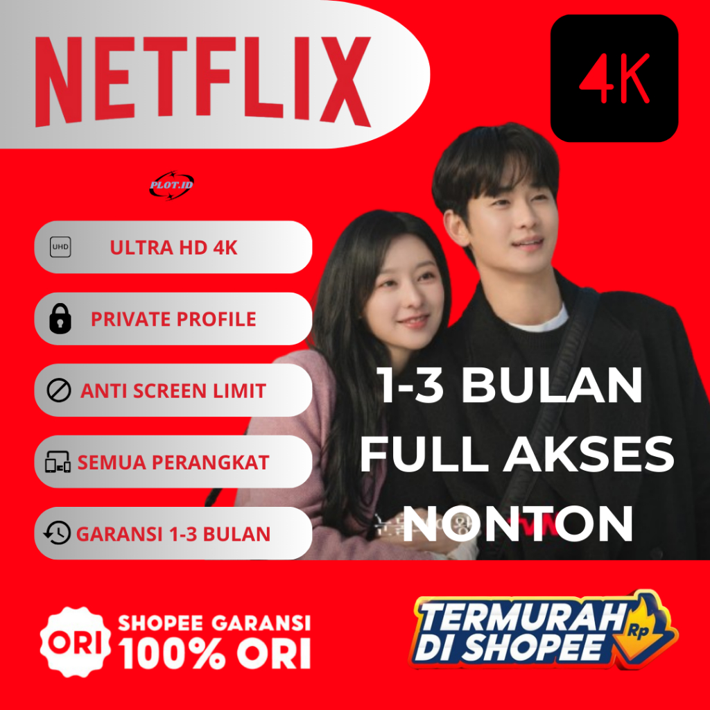 Jual NETFLIXXX PREMIUM GARANSI 1-3 BULAN UHD-4K TANPA VPN SEMUA PERANGKAT PRIVATE GARANSI ...