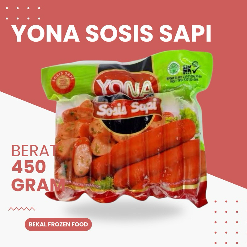 Jual YONA Sosis Sapi Merah 450gr | Shopee Indonesia