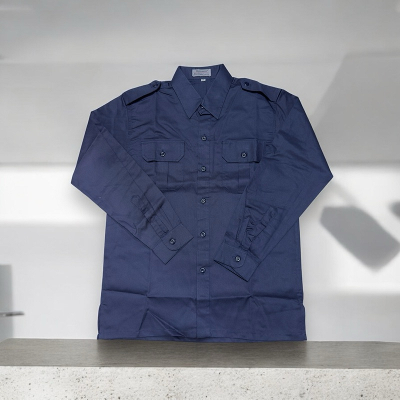 Jual Kemeja Polos Seragam Polos Lengan Panjang Kantong Double PDH Bahan ...