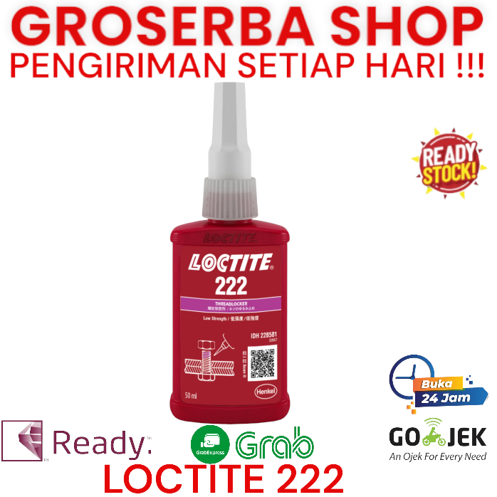Jual LEM BAUT 222 50ML THREAD LOCKER 222 50 ML | Shopee Indonesia