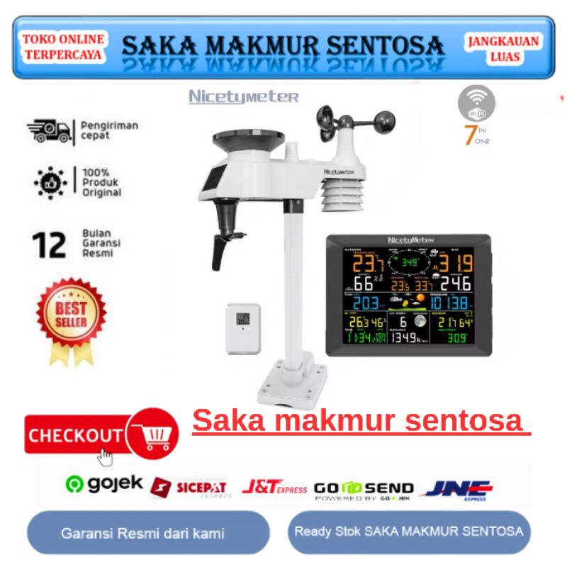 Jual USB Sunlight Dew Point Rain Gauge UV Wind Speed 0320 10" Display ...