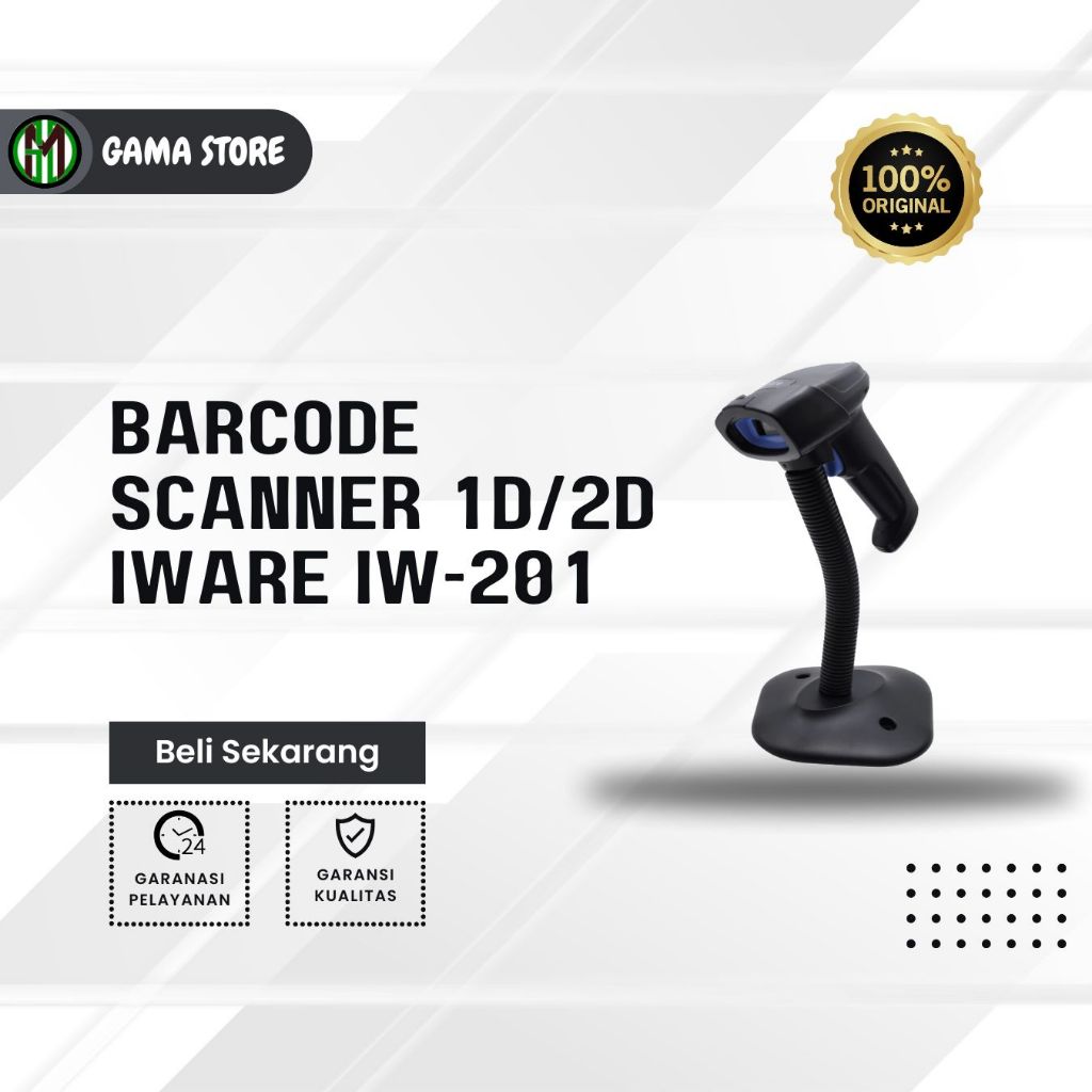 Jual Scanner Usb Iware X-201 1D/2D Scan Barcode Minimarket Cafe Resto ...