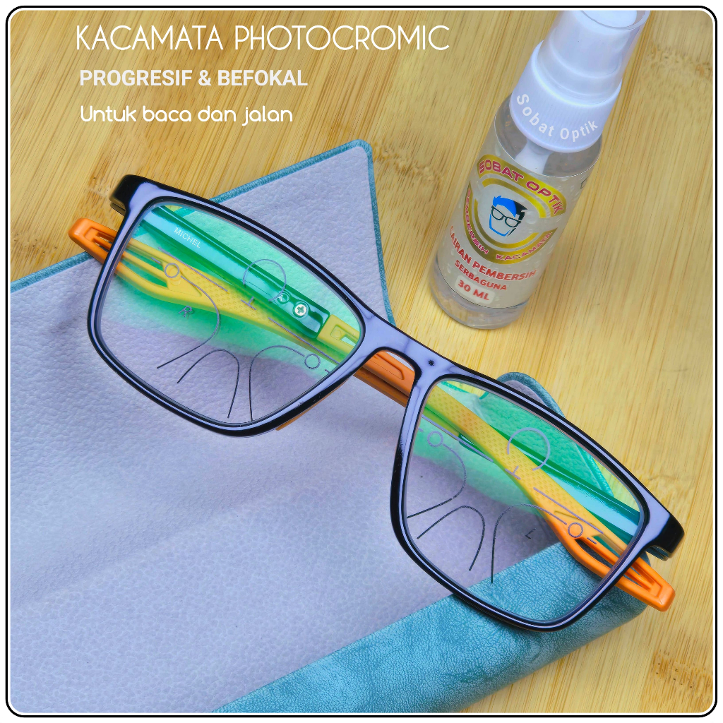 Jual Kacamata Progresif Photocromic Befokal Photocromic Bisa Untuk Pria ...