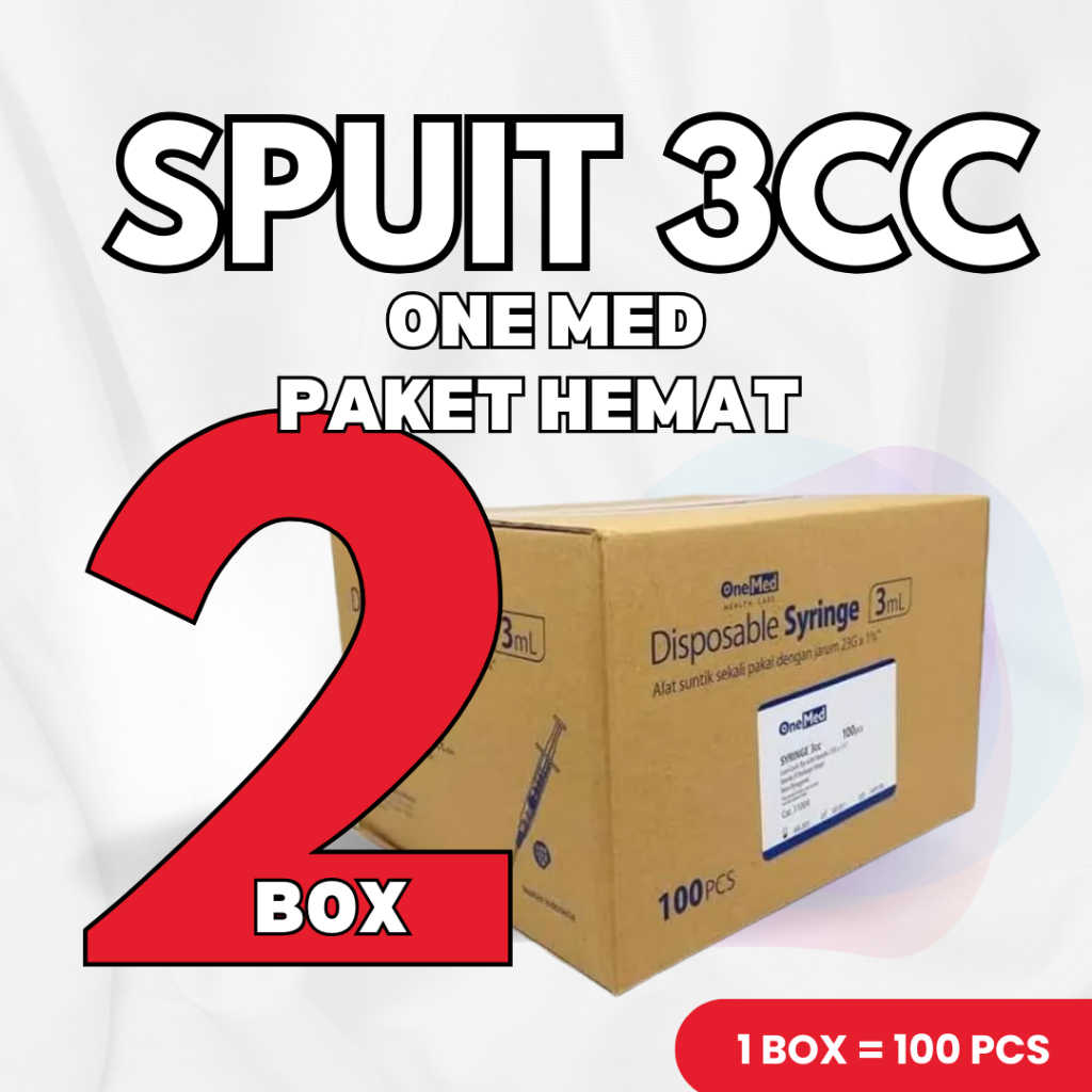 Jual (FREE VITAMIN 1 STP) Spuit Onemed 3cc / 5cc PAKET HEMAT ISI 2 BOX @100 pcs | Shopee Indonesia