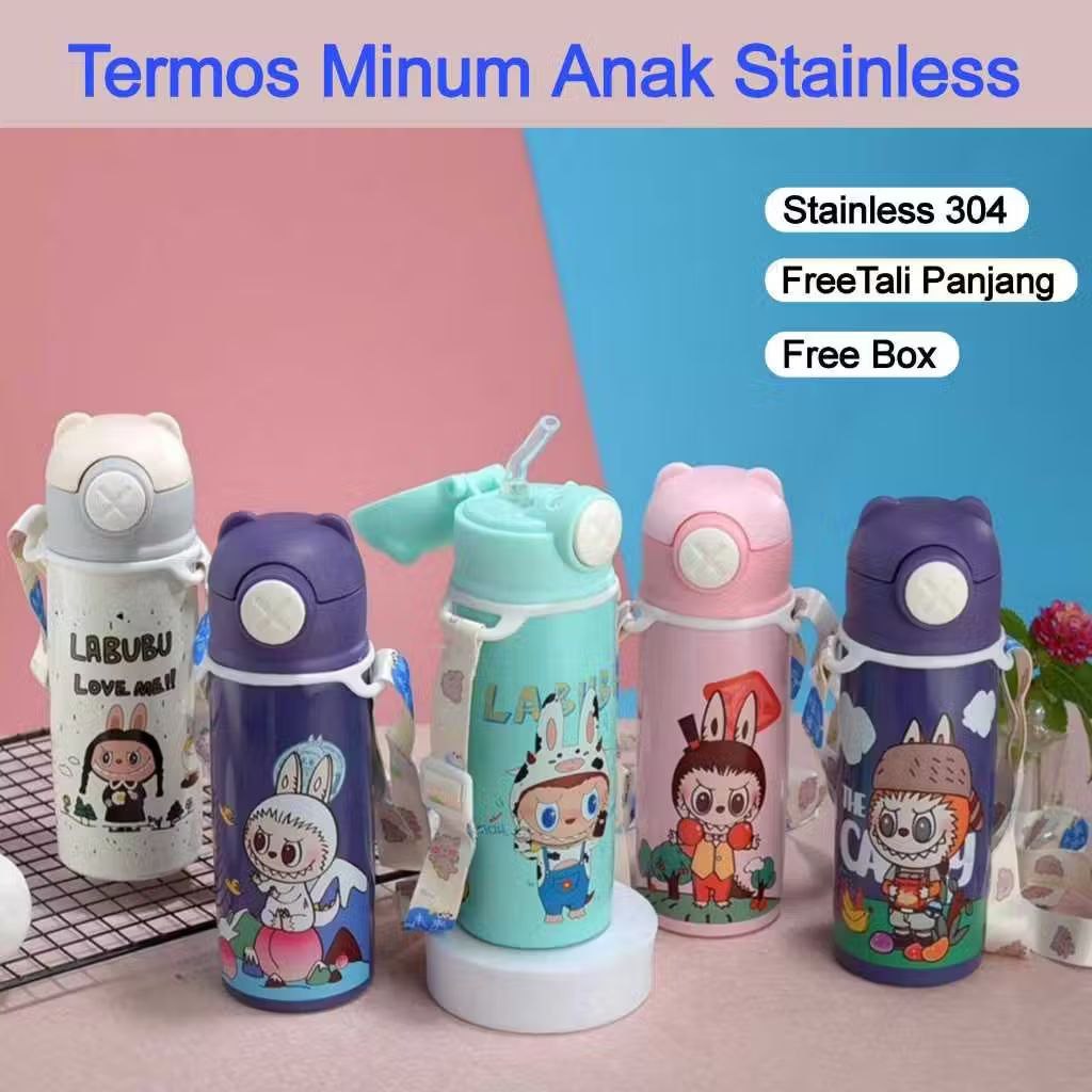 Jual Labubu Botol Tumbler Stainless Anak Karakter Labubu Tahan Panas ...