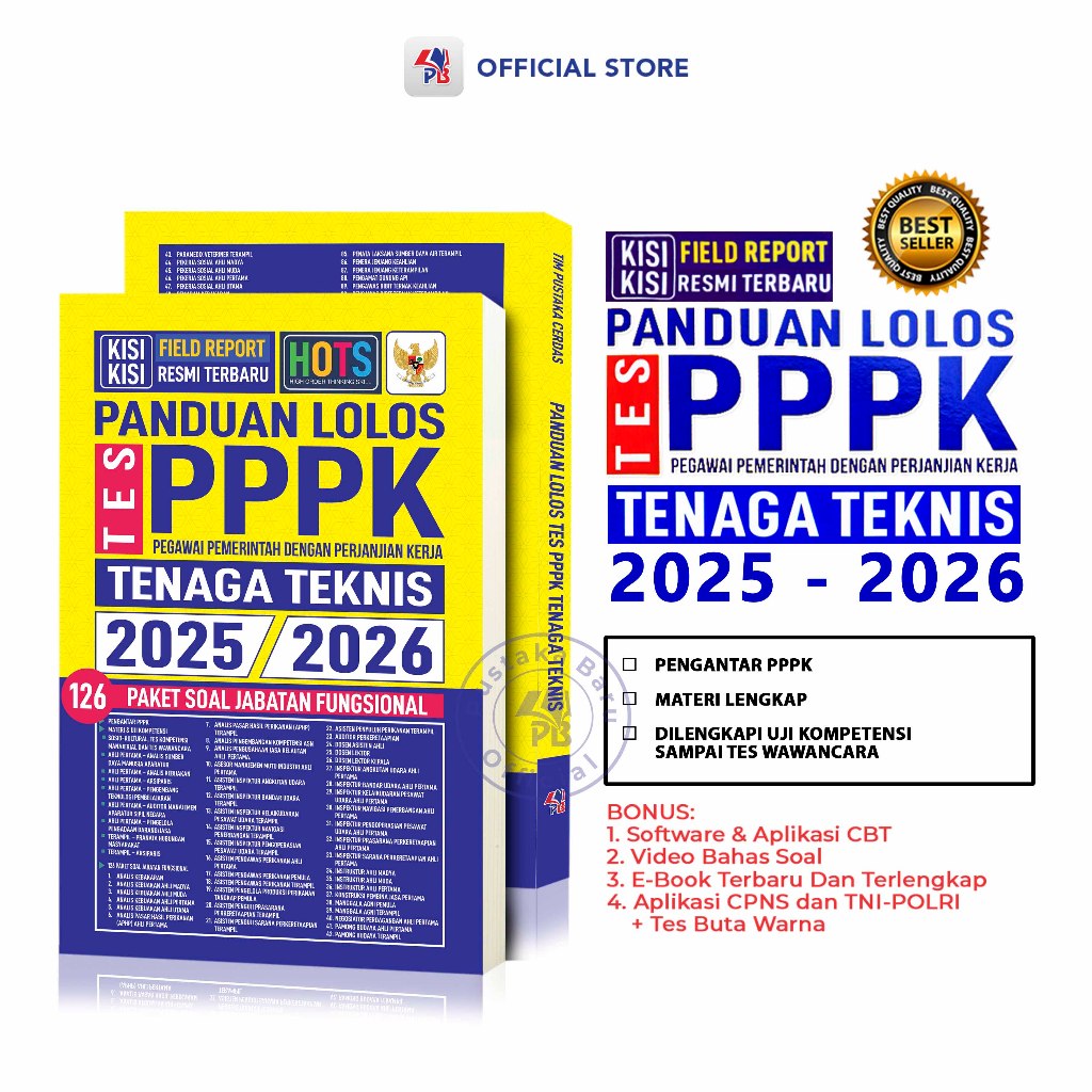 Jual Buku PPPK 2025-2026 / Panduan Lolos Tes PPPK Tenaga Teknis 2025 ...