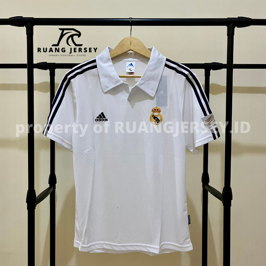 Jual Jersey Sepak Bola Retro Classic Real M a d r i d Home 2001/2002 ...