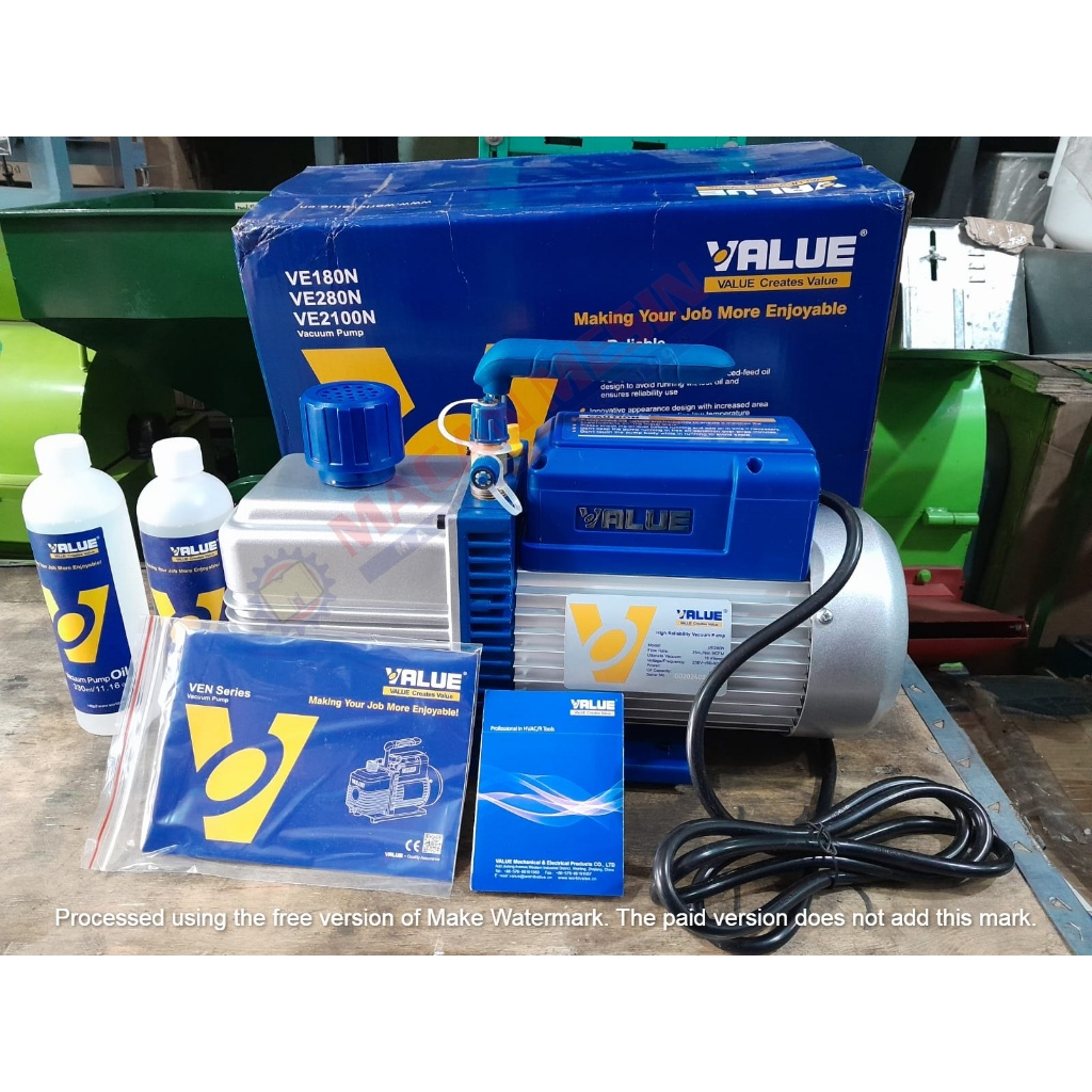 Jual MESIN VACUUM PUMP 1 HP 9 CFM VACUM AC 15 MICRON VALUE VE 280N ...