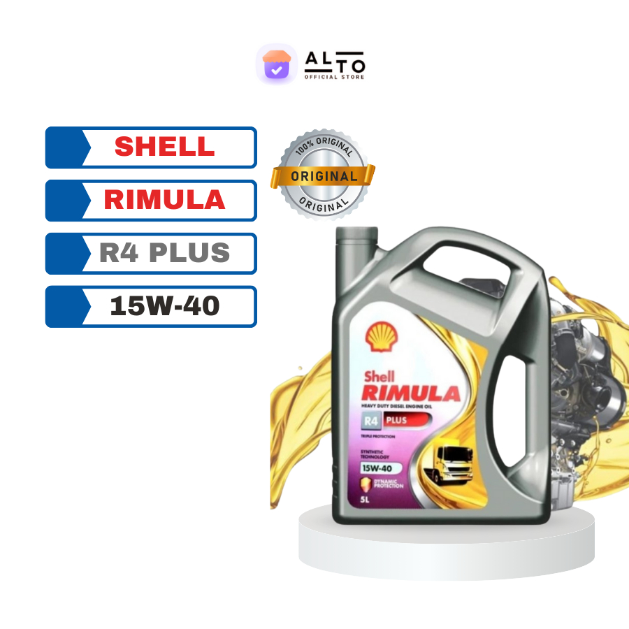 Jual Oli Mobil Shell Rimula R4 Plus 15W-40 Diesel Galon [5Liter ...