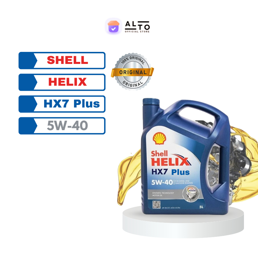 Jual Oli Mobil Shell Helix HX7 Plus 5W-40 Galon [4Liter] | Shopee Indonesia