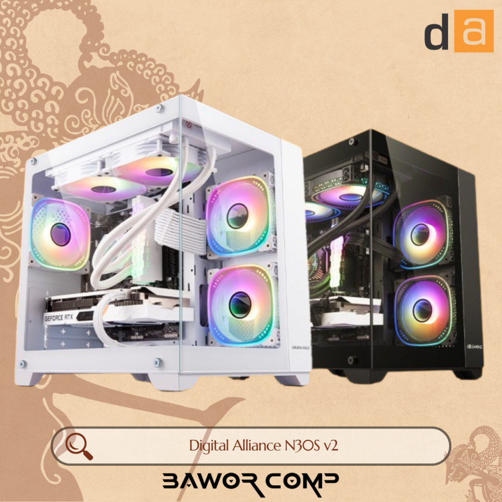 Jual Digital Alliance N30S v2 Black / White - Casing PC Micro ATX ...