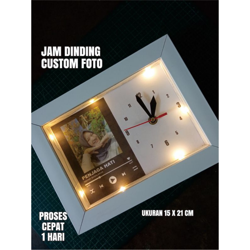 Jual Jam Dinding Custom Frame Foto 3D Kado Ulang Tahun Pernikahan ...