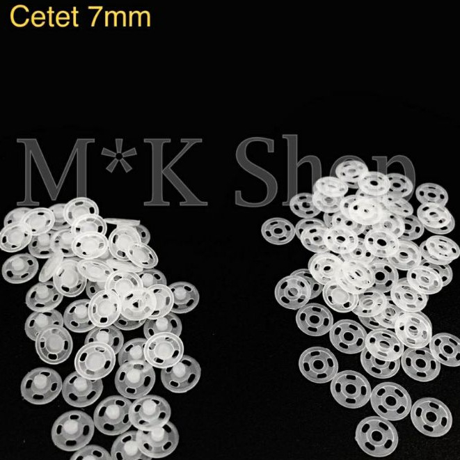 Jual Kancing cetet/ jepret plastik Uk. 7 mm(harga/10 pasang) | Shopee ...