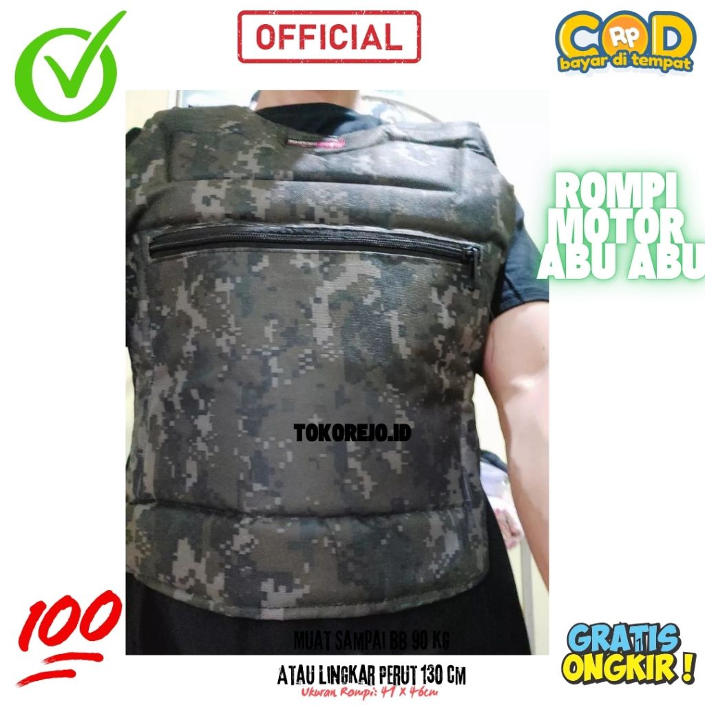 Jual Rompi Motor Hitam Keren Cocok Untuk Touring Dan Bikers warna Abu ...