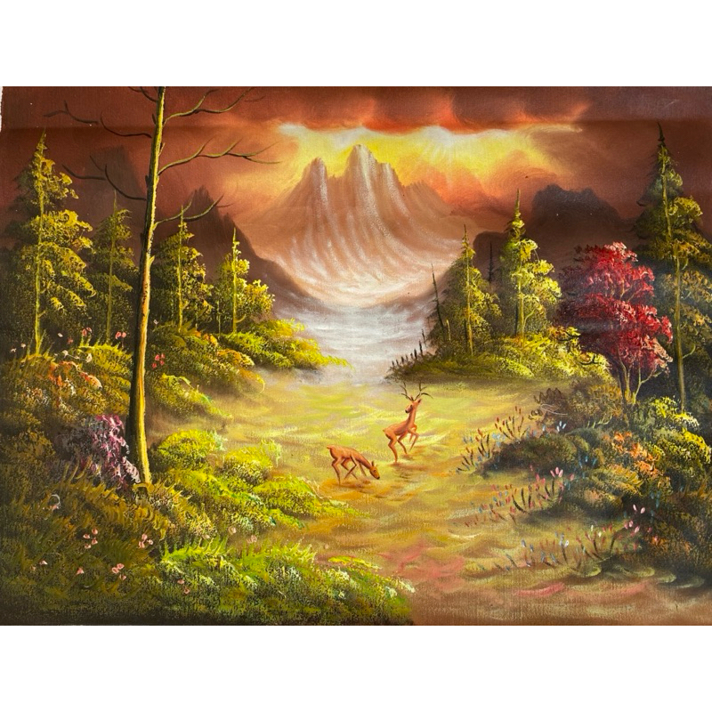 Jual Lukisan Canvas Pemandangan Eropa, Ukuran : 80 cm x 60 cm | Shopee ...