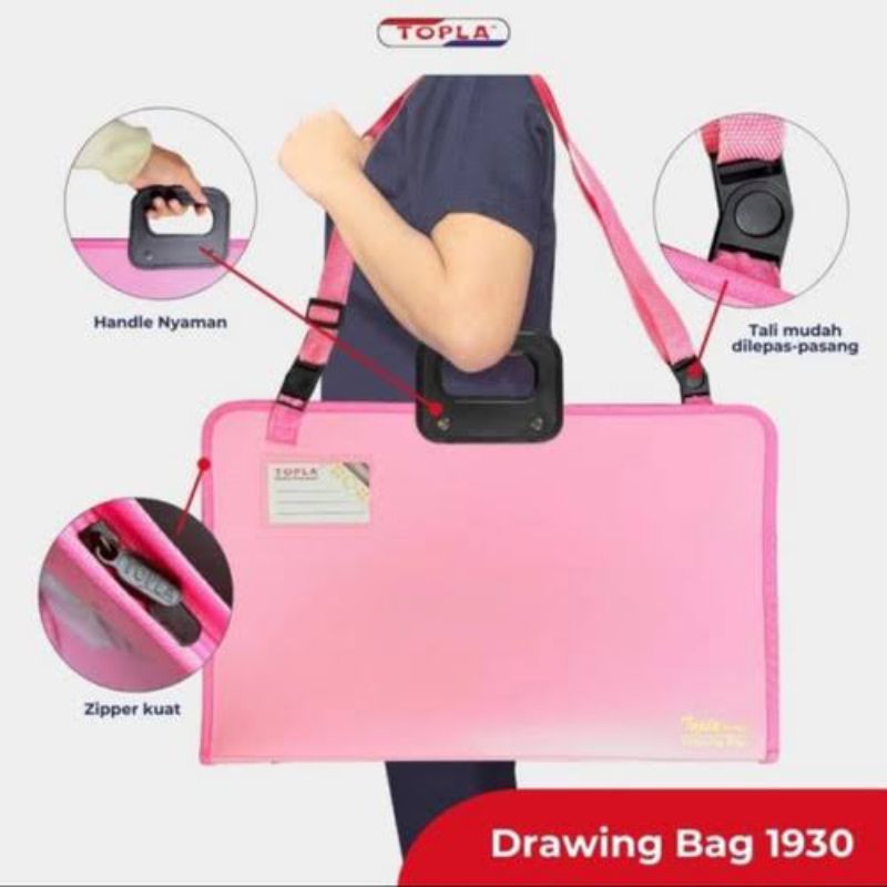 Jual TOPLA 1930 A3 DRAWING BAG WITH HANDLE AND SLING TAS GAMBAR MAP ...