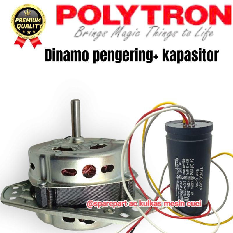 Jual dinamo pengering mesin cuci Polytron 2 tabung + kapasitor | Shopee ...