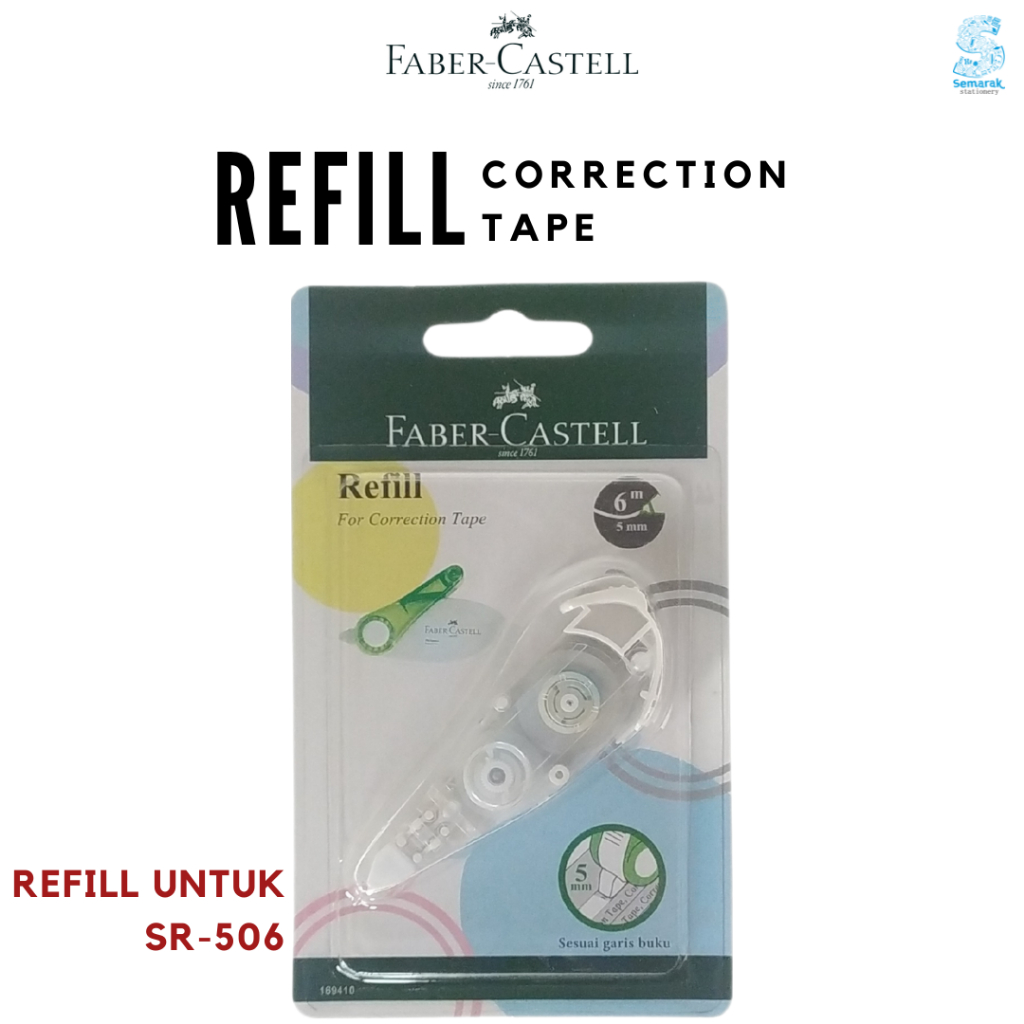 Jual Faber Castell Refill Correction Tape Isi Tipex Kertas 5mm x 6 M ...