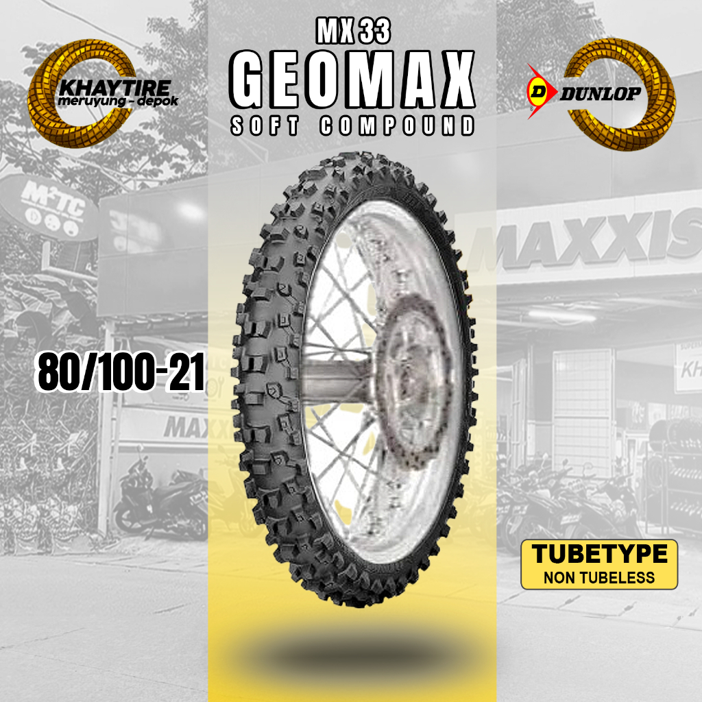 Jual Ban Motor TRAIL Soft Compound DUNLOP GEOMAX MX33 80/100 Ring 21 ...
