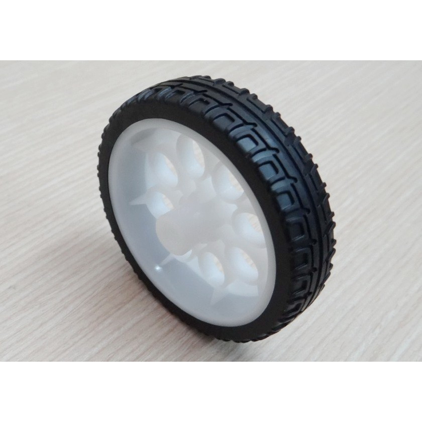Jual Roda 65mm Karet Rubber Wheel Robot Tire TT Motor Smart Car DIY ...