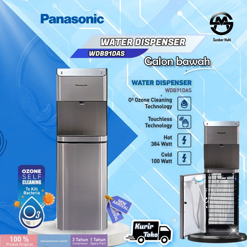 Jual Dispenser Panasonic WDB91DAS Galon Bawah - LED Touch, Ozone ...