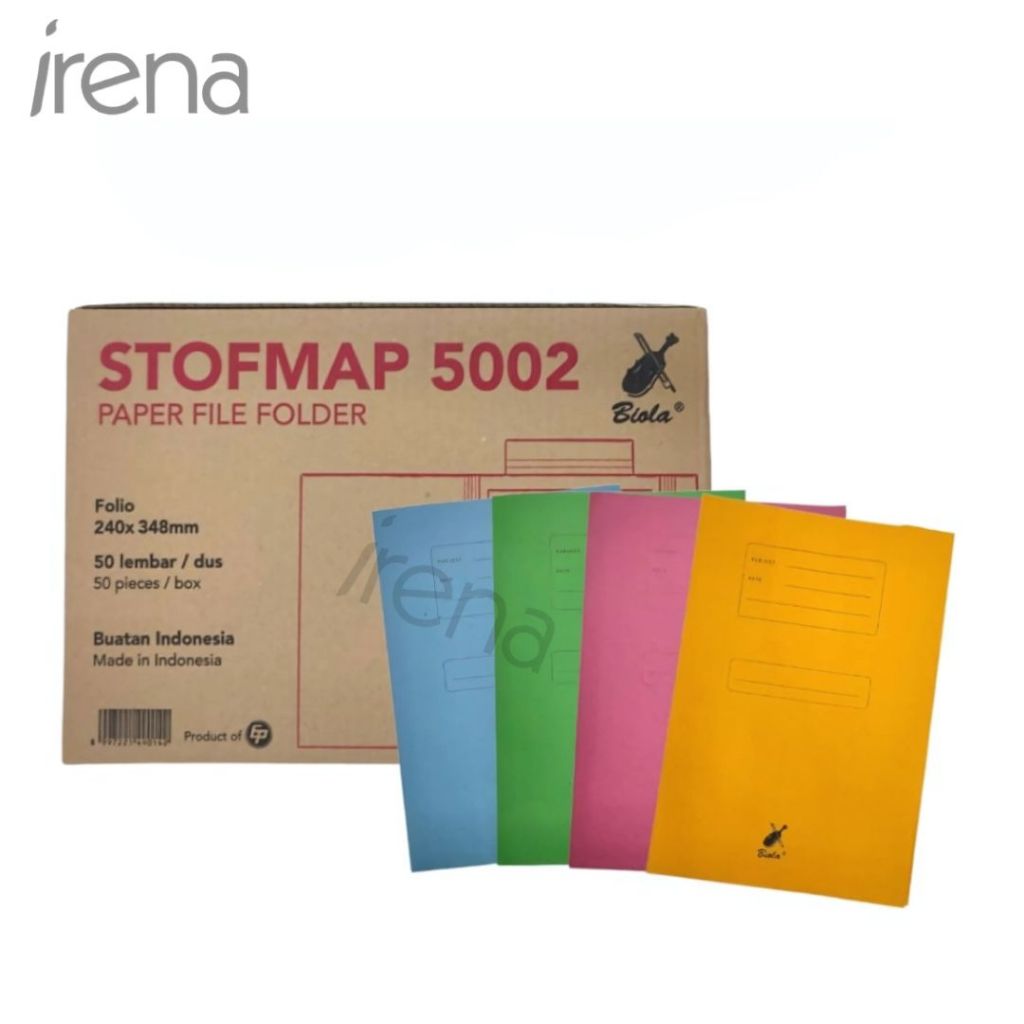 Jual Biola Map Kertas / Map Kertas Stofmap Murah Warna Warni 5002 ...