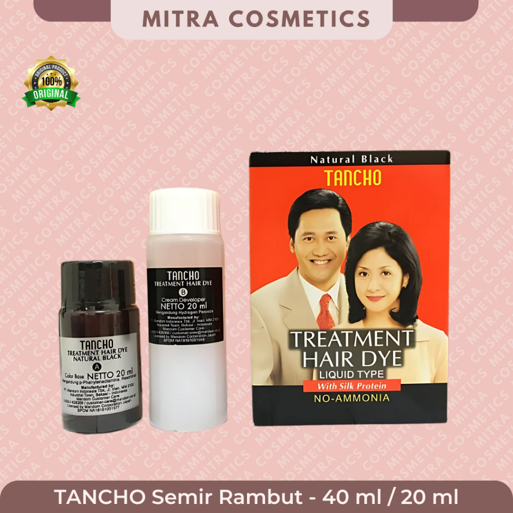 Jual [Mitra Cosmetics] Tancho Hair Dye Natural Black / Semir Rambut Non ...