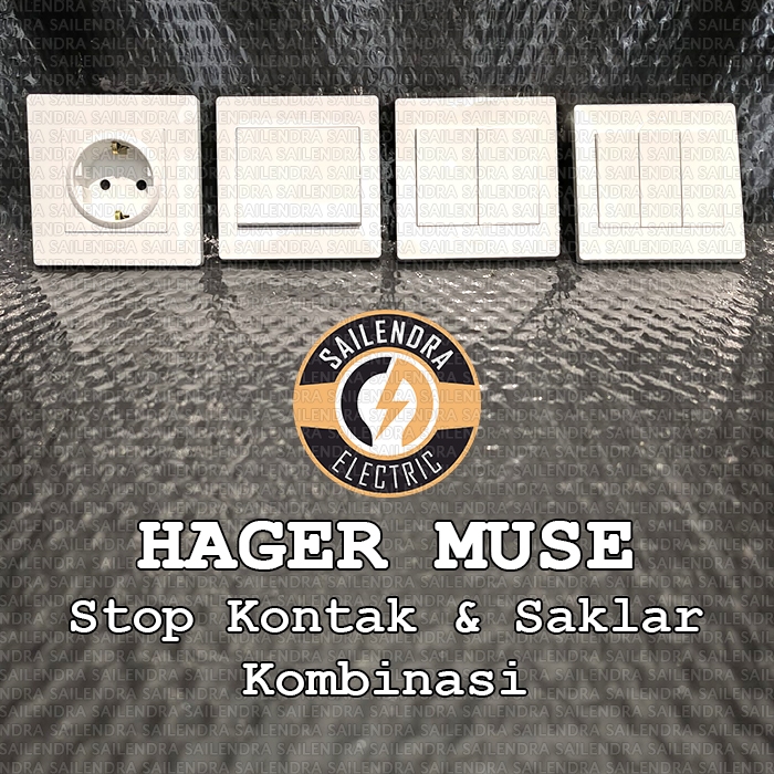 Jual HAGER Saklar Tunggal 1 Tombol / Seri 2 Tombol / Triple 3 Tombol ...