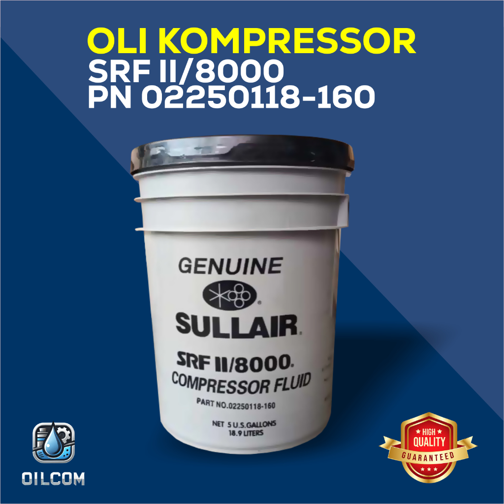Jual Oil Compressor Oli Kompressor Sullair Srf II 8000 PN 02250118-160 ...