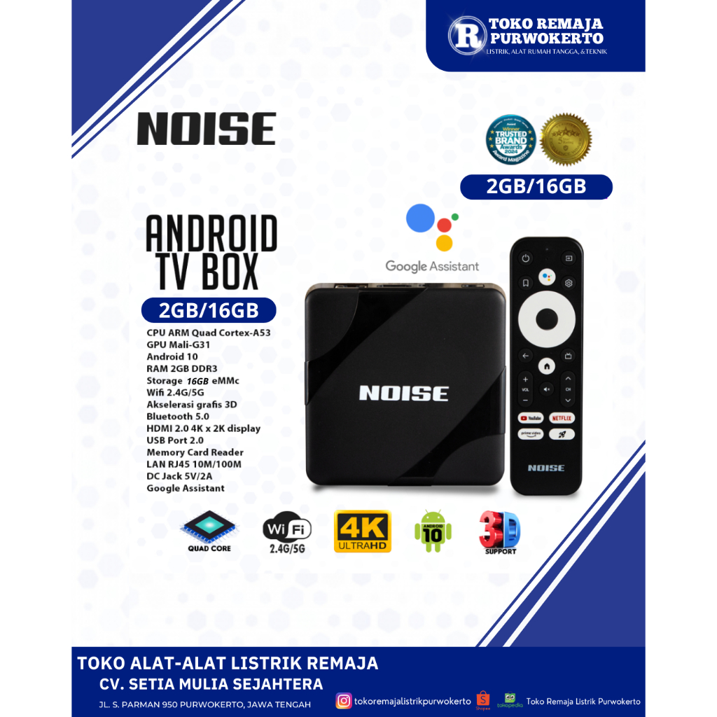 Jual TV Box Noise Starlink - Android TV 4K WiFi 2.4 5G Original NOISE ...