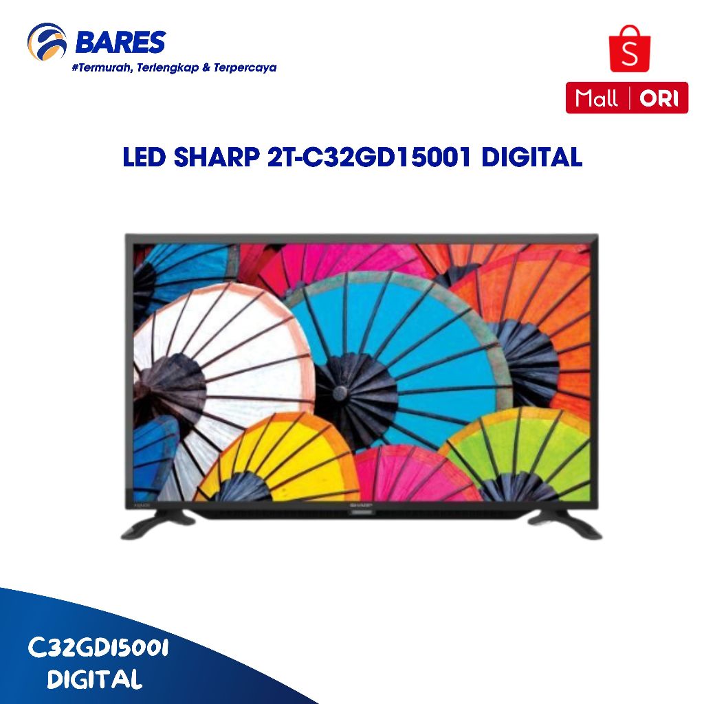 Jual TV LED 32 Inch Sharp Digital 2T C32GD1500I | Shopee Indonesia
