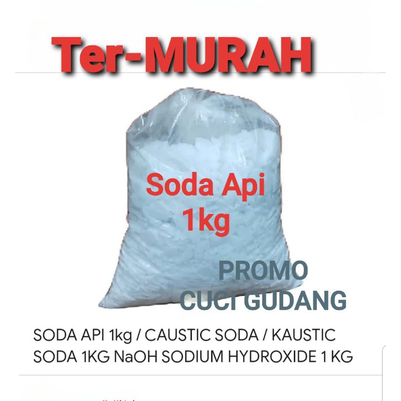 Jual Soda api caustic soda Naoh 1kg pembersih dan solusi wc toilet ...