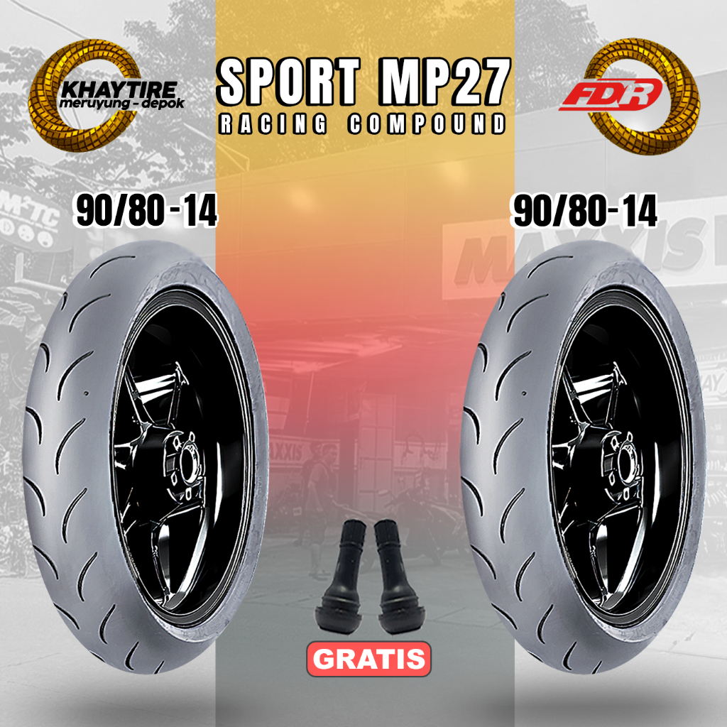 Jual Paket Ban Racing Compound Motor Matic FDR SPORT MP27 90/80-14 + 90 ...