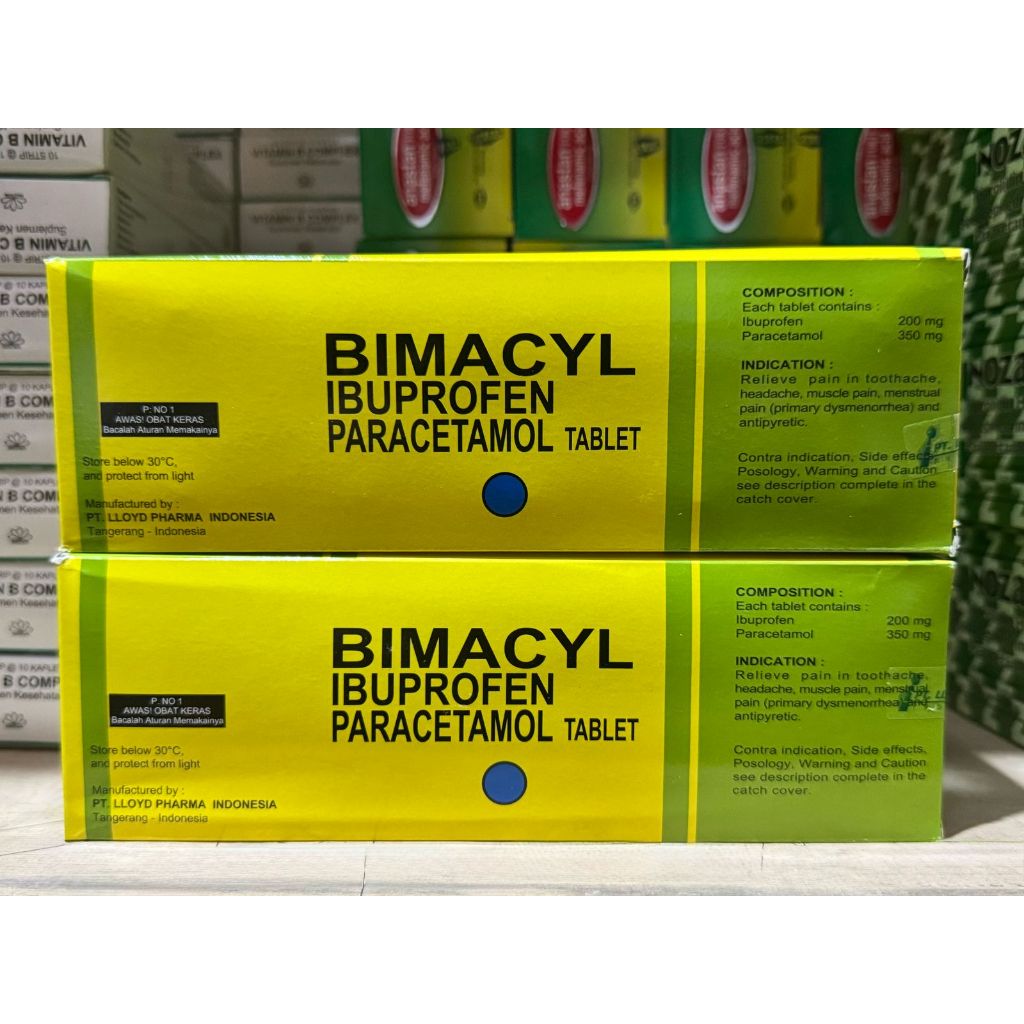 Jual BIMACYL (Ibuprofen Paracetamol Tablet) - BOX | Shopee Indonesia