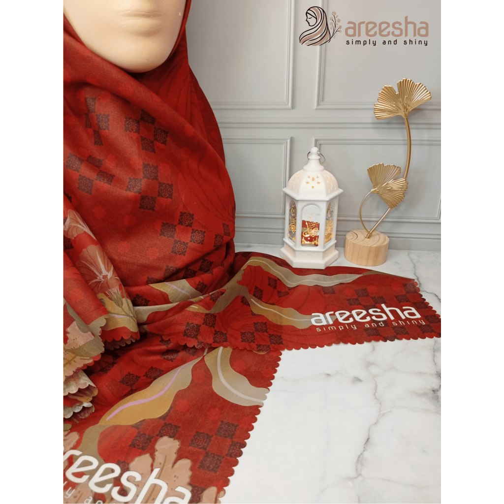 Jual Areesha Hijab Premium Voal Trinity Lasercut Segiempat Motif ...