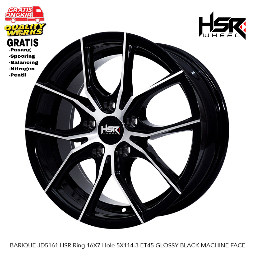 Jual Velg Mobil BRV, Xpander, Ertiga, Ring 16 Velg Racing Hsr Wheel Original Model Farian ...