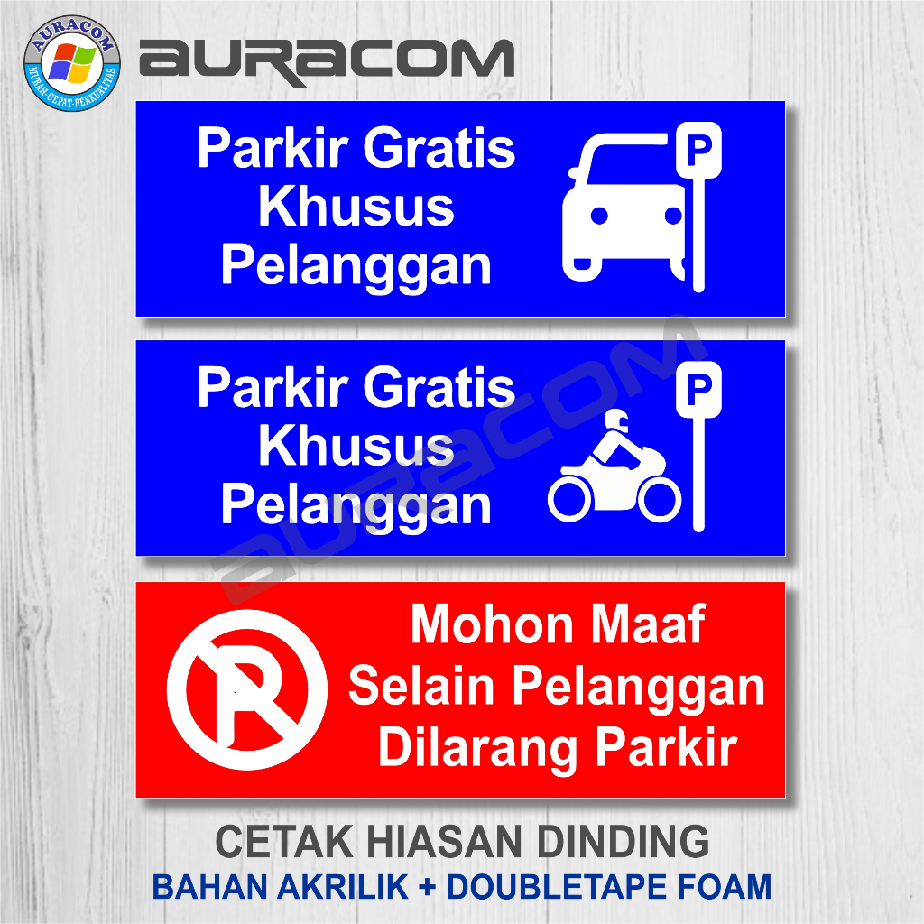 Jual PAPAN PERINGATAN PARKIR DILARANG PARKING GRATIS KHUSUS TAMU ...