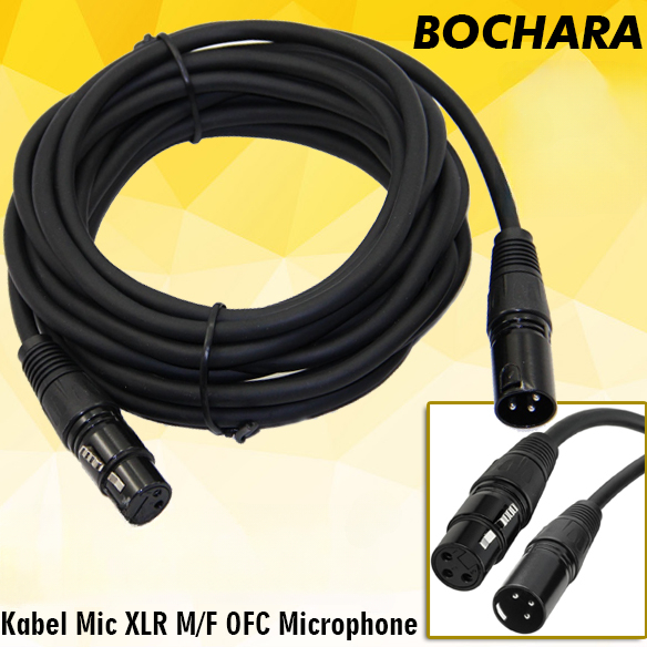 Jual Kabel Mic Karaoke Panjang Jack XLR to XLR Mikrofon 3 Pin Male To ...