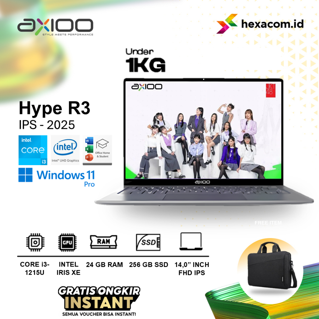 Jual Laptop Axioo Hype R3 OLED i3-1215U 24GB 512SSD 14" FHD Windows 11 ...