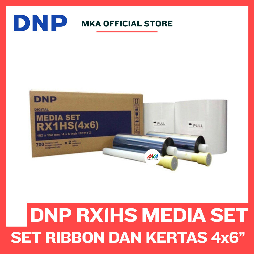 Jual DNP DS-RX1HS Paper dan Ribbon Printer Fotobooth Digital Media Set 4x6 | Shopee Indonesia