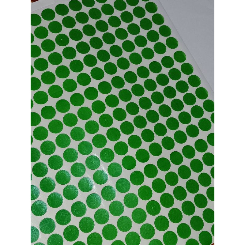 Jual Stiker Penanda Warna Hijau Bulat Diameter 1 cm | Green Colour ...