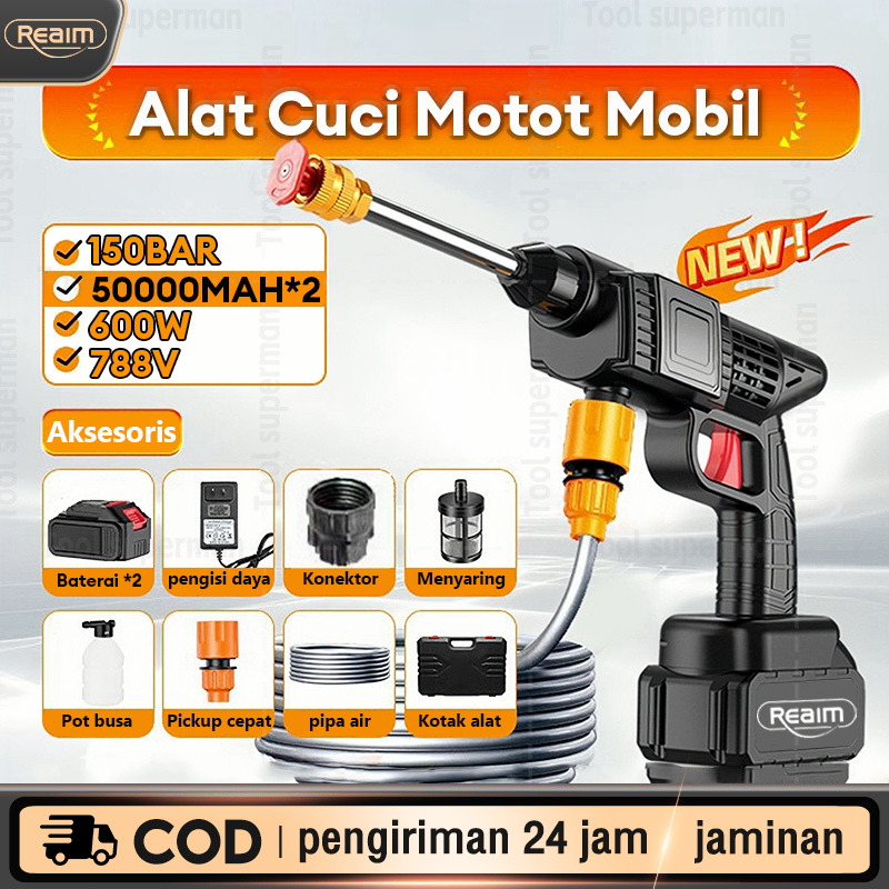 Jual Reaim mesin cuci mobil 788V 180Bar Jet Cleaner Mesin Peralatan ...