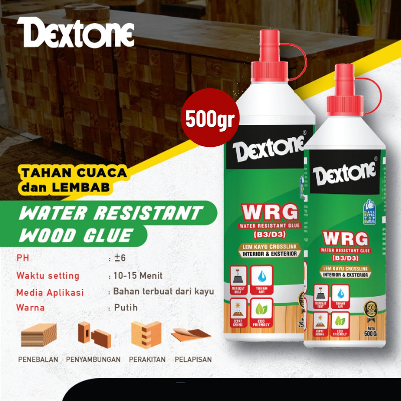 Jual Dextone Lem Kayu Water Resistant Glue 500 GR/Lem Kayu/Lem ...