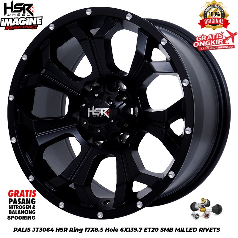 Jual VELG MOBIL SEMI OFFROAD PALIS JT3064 HSR R17 PCD 6X139,7 PAJERO FORTUNER TRITON DMAX ...