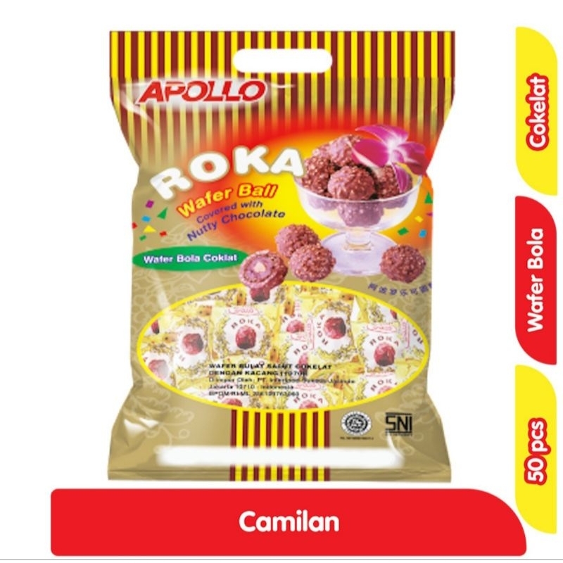 Jual ROKA WAFFER COKLAT 300 gram ( 50 pcs ) | Shopee Indonesia