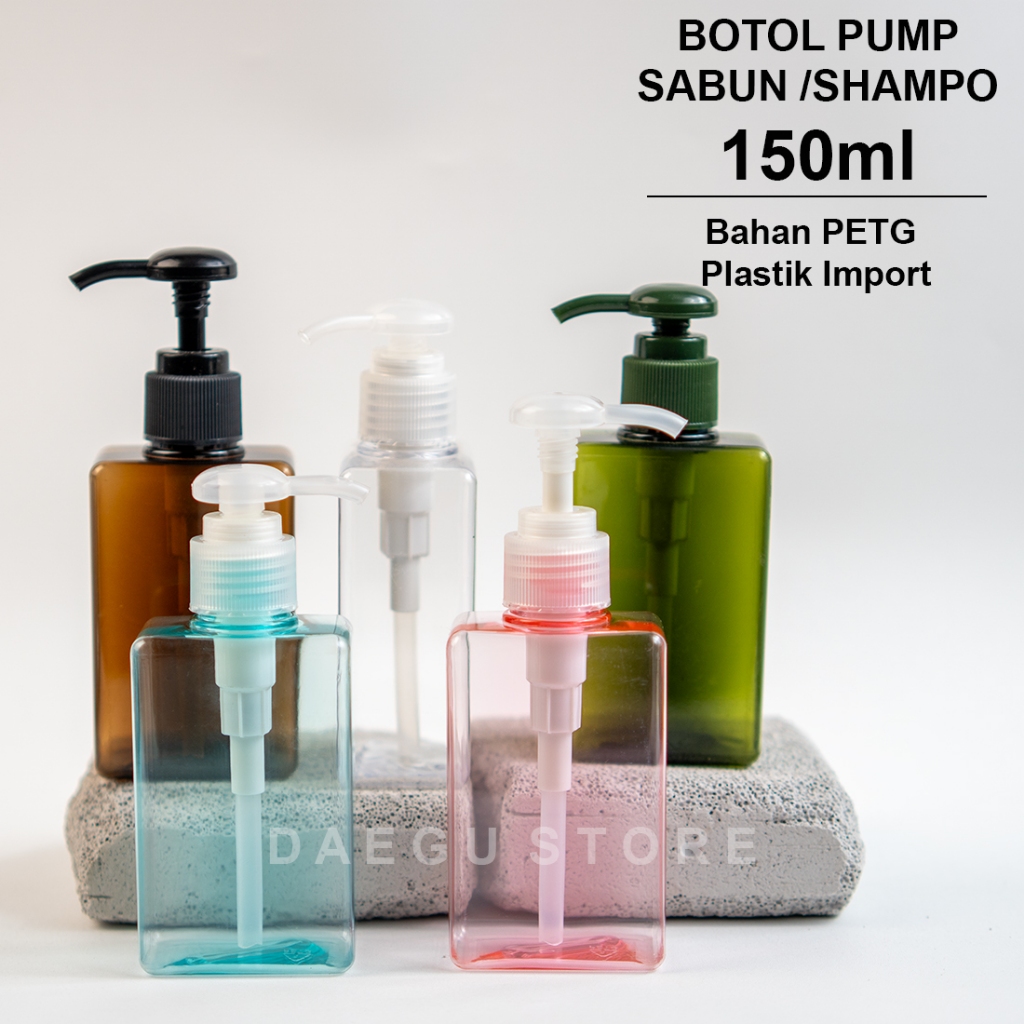 Jual Botol 150ml Pump Sabun Cair Lotion / Shampo Bahan Plastik Impor ...